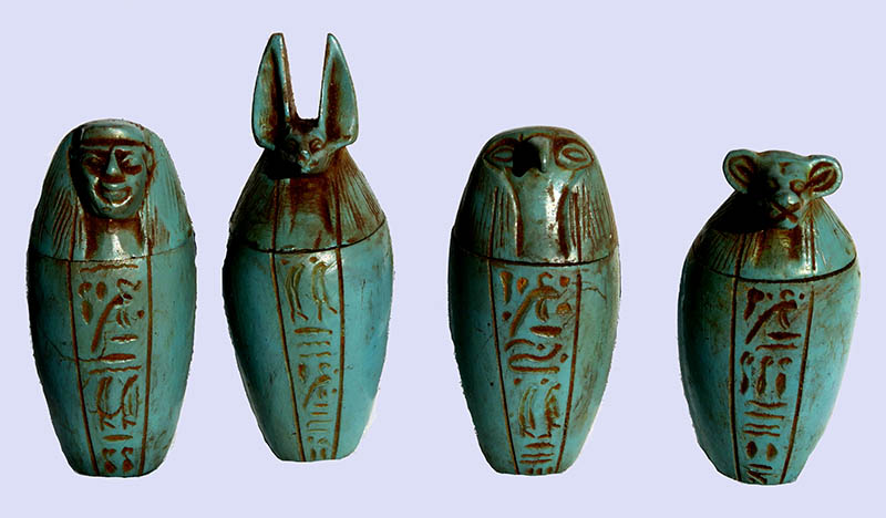 Artisanat d'Egypte » Nos produits » Statuette stéatite » Vases canopes ...